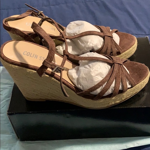Shoes | Colin Stuart Brown Wedge Sandals | Poshmark